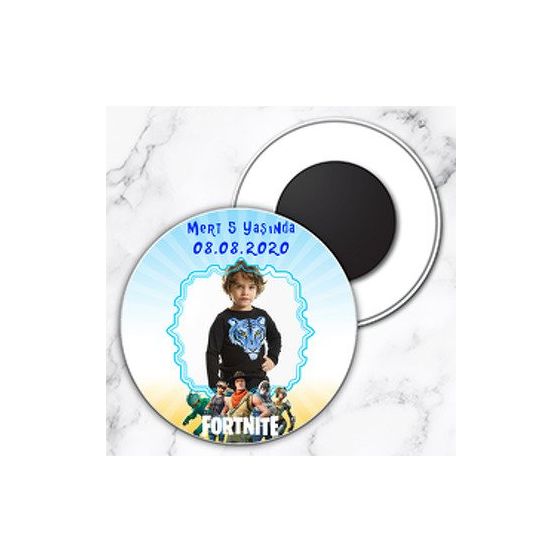 Digital Magnet Fortnite Temalı Resimli Daire Plastik Buzdolabı Magnet ...