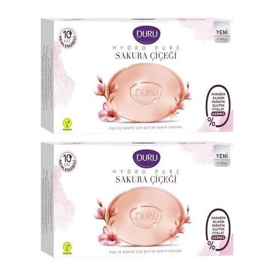 Duru Hydro Pure Sakura Çiçeği 3x150 gr 2 Adet Duş Sabunu Fiyatları