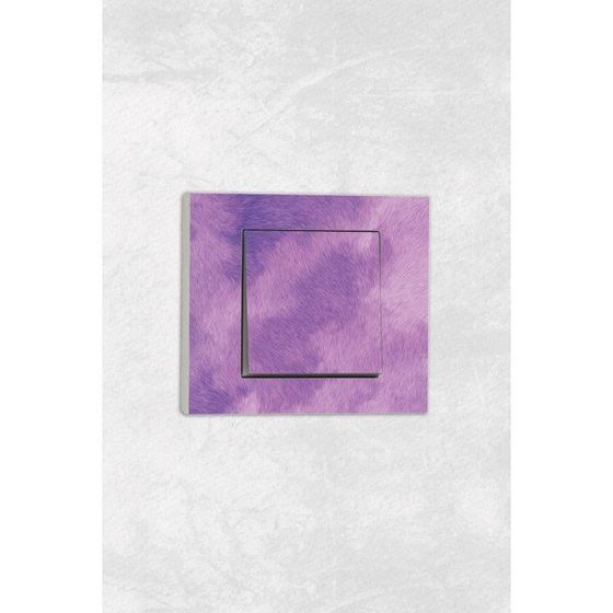 Markcat Grano Uv Baskılı Mor Tüy Desen Beyaz Tekli Anahtar Priz Çerçeve ...