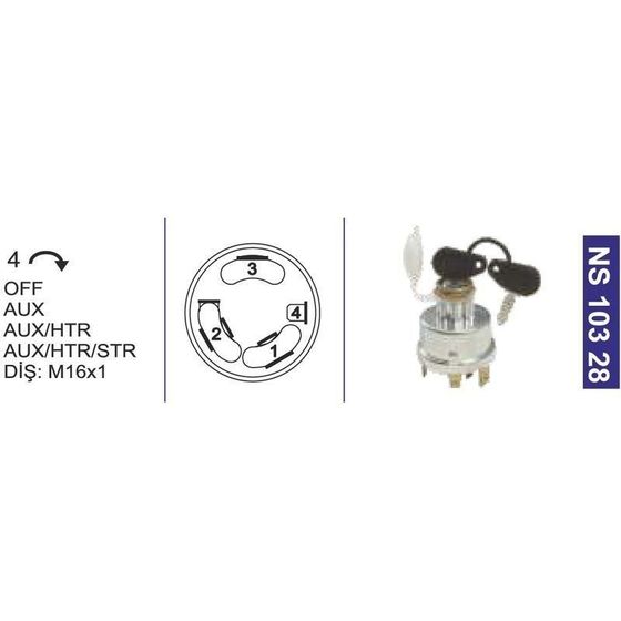 Nesan NS10328 Massey Ferguson Traktör Kontak Anahtar Fiyatları