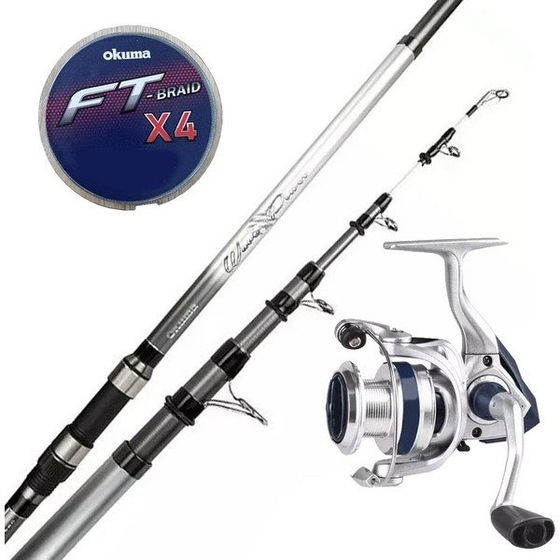 Okuma Wave Power Tele Surf 4.20 cm 100-200 gr 5 Parça Surf Kamışı ...