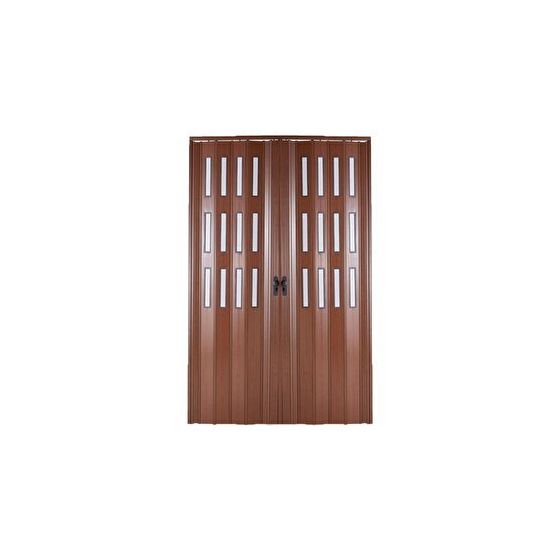 Sarpaş Ceviz Camlı Çift Açılım Katlanır Pvc 132x247 cm Akordiyon Kapı ... Sarpaş Ceviz Camlı Çift Açılım Katlanır Pvc 132x247 cm Akordiyon Kapı ...