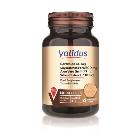 Validus Ceramide Löykotomos Fern Aloe Vera Gel Wheat Extract 60 Kapsül ...