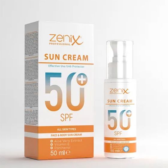 Zenix Professional SPF 50+ 50 ml Aloe Vera ve E Vitamini İçeren Güneş ...