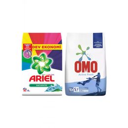 Ariel 6 kg Dağ Esintisi Renkiler + Omo 5.5 kg Active Fresh Çamaşır ...